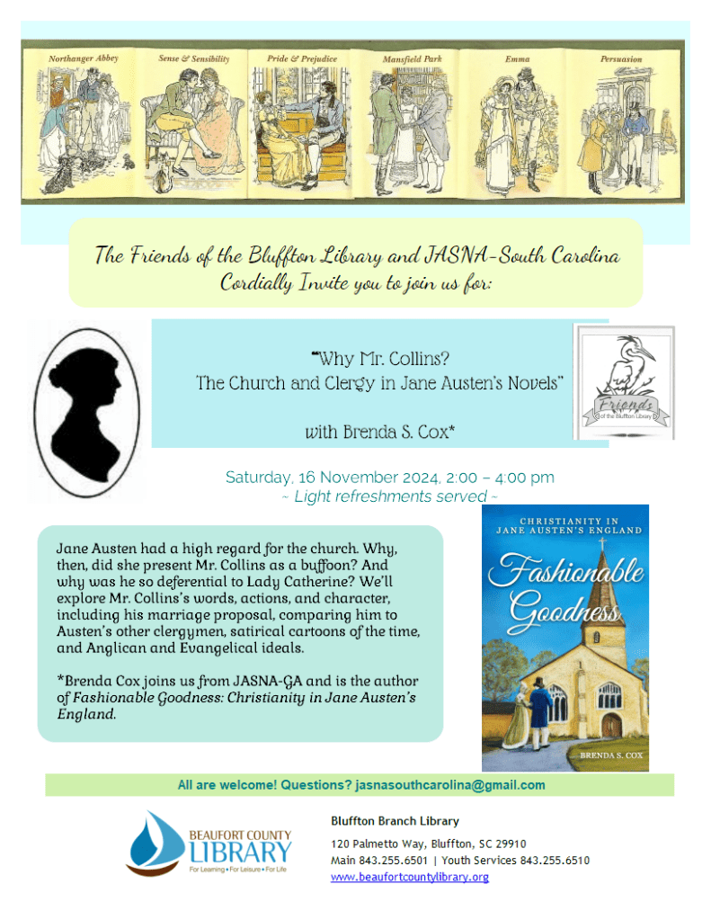 Jane Austen in South Carolina | JASNA South Carolina Region